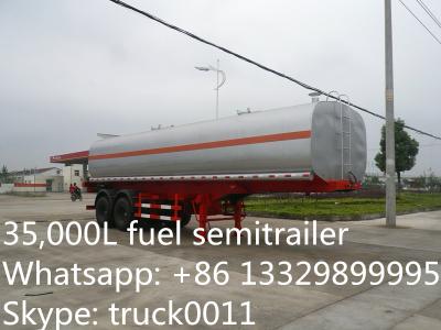 China hot sale high quality best price 35000 litres 2 axles fuel tank trailer, best quality chemical tank trailer for sale, for sale