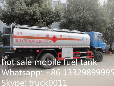 China factory sale best price Dongfeng 190hp diesel 15cbm refueling truck for sale, hot sale good price 15m3 oil tank truck for sale