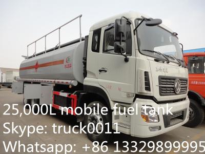 China Dongfeng Kinland 4*2 LHD 25cbm mobile fuel tank for sale,High quality and best price diesel fuel tanker truck for sale for sale