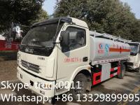 China Dongfeng 6 Wheel 8000L Gasoline Transport Fuel Tank Truck, hot sale fuel tank for sale, dongfeng fuel dispenser truck for sale