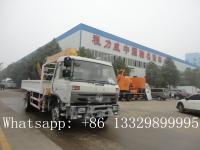 China best price new Dongfeng 4*2 190hp 6.3ton truck mounted crane for sale, hot sale dongfeng 6.3tons truck with crane for sale