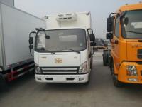 China 10 tons FAW Jiefang 4x2 new mobile cold room trucks for sale, FAW brand 4*2 LHD 10tons refrigerated van truck for sale for sale