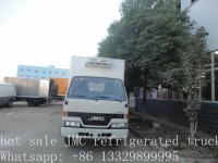 China best price JMC 4*2 LHD 115hp cold room truck for sale, high quality CLW brand JMC LHD diesel 3-5tons cold room truck for sale