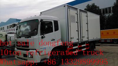 China hot sale dongfeng tianjin refrigerated truck with US Carrier reefer, best price dongfeng 15tons cold room truck for sale for sale