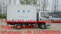 China T-King gasoline and CNG refrigerated truck for sale, Hot sale T-king brand gasoline-CNG cold room truck for frozen food for sale