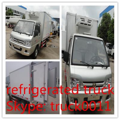 China high quality and competitive price 1tons forland refrigerator minivan for sale, forland RHD 1tons mini freezer van truck for sale