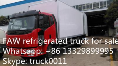 China China famous FAW brand LHD 4*2 15ton refrigerated truck for sale, FAW brand 10tons-15tons cold room truck for sale for sale