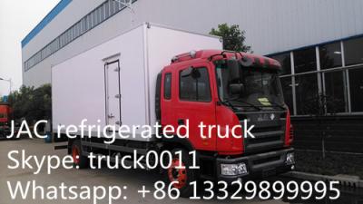China JAC brand LHD 15tons refrigerated truck for fresh fruits and vegetables for sale, JAC brand 10-15tons cold room truck for sale