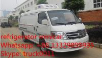 China best price foton 4*2 LHD1.5ton refrigerated minivan for sale, 2017s new freezer minivan for ice-cream and frozen food for sale