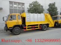 China high quality dongfeng garbage refuse garbage truck for sale, hot sale best price dongfeng compacted garbage truck for sale