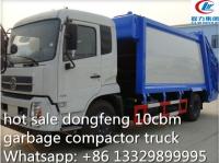 China dongfeng tianjin 10cbm-12cbm garbage compactor truck for sale,best price dongfeng 4*2 LHD refuse garbage truck for sale for sale