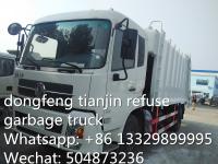 China dongfeng tianjin 10cbm-12cbm garbage compactor truck for sale,best price dongfeng 4*2 LHD refuse garbage truck for sale for sale