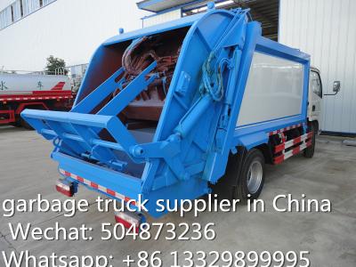 China hot sale small garbage compactor truck, 4cbm dongfeng refuse garbage truck, China made best price smallest garbage truck for sale