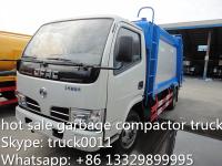 China hot sale small garbage compactor truck, 4cbm dongfeng refuse garbage truck, China made best price smallest garbage truck for sale