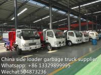 China good price and high quality dongfeng side loader garbage truck for sale, hot sale best price 2020s garabge truck for sale