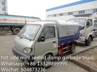 China hot sale Chang'an mini sealed garbage carrier,factory sale best price chang'an dump sealed wastes collecting vehicle for sale