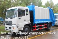 China Dongfeng 4X2 LHD 10tons Compress Garbage truck for sale, best price dongfeng diesel 210hp/180hp garbage compacted truck for sale