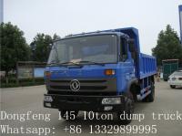 China dongfeng 145 10ton dump truck for sale, hot sale export model dongfeng LHD 170HP diesel dump tipper truck for sale for sale