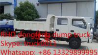China best price Dongfeng Twin cab RHD mini 3ton dump truck for sale, factory direct sale CLW Brand RHD 4*2 3tons-5tons tipper for sale