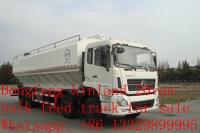 China dongfeng Tianjin 22cbm poultry feed pellet truck and animal feed delivery truck for sale. 10metric tons feed tank truck for sale