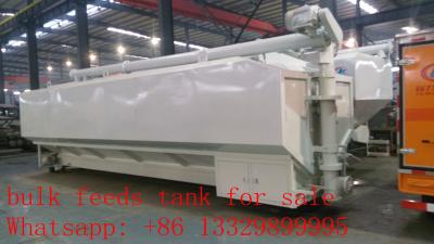 China 37m3 bulk feed tank mounted on cargo truck for sale, best price CLW poultry animal feed tank mounted on cargo truck for sale