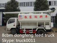 China best price Forland 4tons animal feed truck for sale, factory sale RHD/LHD 4*2 smallest bulk feed delivery truck for sale