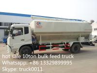 China cheapest price Dongfeng 10tons animal feed truck for sale, 20m3 dongfeng hydraulic feed truck for fish/pig farms for sale