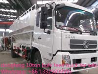 China cheapest price Dongfeng 10tons animal feed truck for sale, 20m3 dongfeng hydraulic feed truck for fish/pig farms for sale