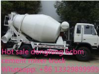 China dongfeng 153 yuchai 4*2 LHD/RHD 180hp 6cbm 4*2 small concrete mixer truck for sale. Best price cement mixer truck for sale