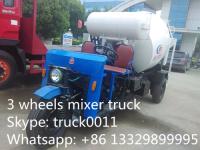 China high quality and best price 1.5cbm 3 wheels concrete mixer truck for sale,factory direct sale mini truck mounted mixer for sale