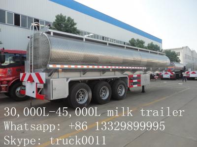 China high quality and competitive price 45,000L stainless steel milk tank for sal, CLW brand newe foodgrade milk tank trailer for sale