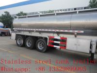 China high quality and competitive price 45,000L stainless steel milk tank for sal, CLW brand newe foodgrade milk tank trailer for sale