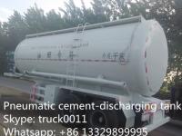 China CLW brand pneumatic cement-charging tank for sale,hot sale good price pneumatic cementing tank trailer for oil field for sale