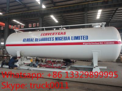 China hot sale 40,000L mobile skid lpg gas station for refilling gas bottles, skid lpg gas tank with refilling system for sale for sale