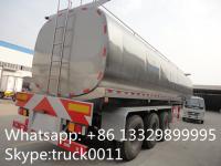 China Foton auman 8*4 stainless steel food grade 25cbm milk truck for sale, FOTON 25,000L stainless steel fresh milk truck for sale
