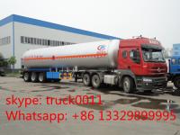 China China best 3 axles 56,000L LPG  gas tanker semitrailer for propane for sale, BPW axles gas cooking propane tank trailer for sale