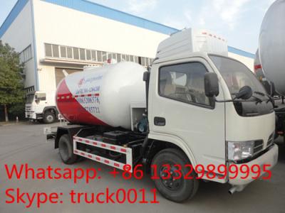 China dongfeng furuika 5500L lpg gas dispenser truck for sale, hot sale propane gas dispensing truck for filling gas cylinders for sale