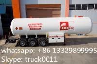 China factory price 59.52m3 lpg gas propane tanker trailer for sale, hot sale 59520L bulk cooking gas transported tank trailer for sale