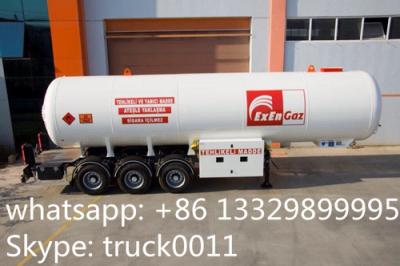China factory price 59.52m3 lpg gas propane tanker trailer for sale, hot sale 59520L bulk cooking gas transported tank trailer for sale