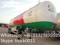 China 57cbm 3 axle LPG tanker semi-trailer for propane for sale, BPW 57,000Liters propane gas road transported tank for sale for sale