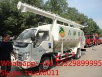 China forland 4-5metric tons poultry feed delivery truck for sale, forland RHD mini 8m3 farm-oriented feed delivery truck for sale