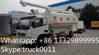 China Euro 3 dongfeng 120hp 4ton-5ton poultry feed delivery truck for sale, best price hydraulic 12m3 feed truck for sale for sale