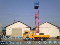 China hot sale dongfeng brand 14m aerial working platform truck with bucket, best price hydraulic aerial working bucket truck for sale