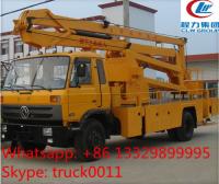 China Dongfeng Euro 3 170hp 18m-20m aerial working platform truck for sale, dongfeng 145 18m high altitude operation truck for sale