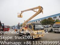 China dongfeng duolika 14-16m overhead working truck for export, high altitude operation truck, aerial working platform truck for sale