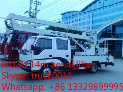 China hot sale best price Japanese ISUZU 14m-16m high altitude operation truck, ISUZU 4*2 LHD aerial working truck for sale for sale
