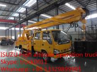 China hot sale best price Japanese ISUZU 14m-16m high altitude operation truck, ISUZU 4*2 LHD aerial working truck for sale for sale