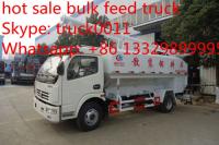 China dongfeng LHD 10tons livestock and poultry transportation feed tank for sale, best price farm-oriented bulk feed truck for sale
