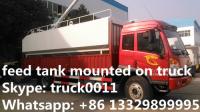 China poultry farm-oriented animal feed transportation tank for sale ,best price poultry feed delivery tanker mounted on truck for sale