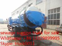 China dongfeng duolika 4*2 LHD 120hp sludge tank truck for sale, best price China good price vacuum sewage suction truck for sale